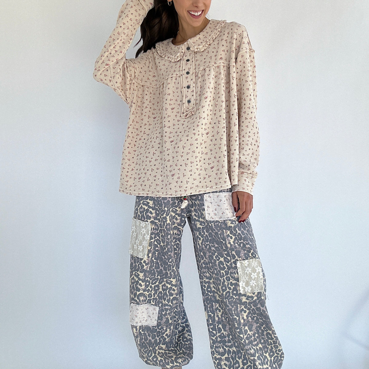 Dear Jane Thermal Top – Blue Magnolia